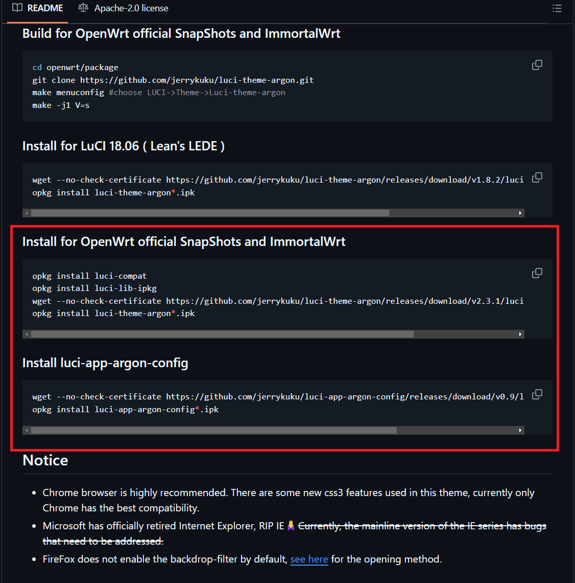 Install Argon theme for OpenWrt LuCI - REGECC